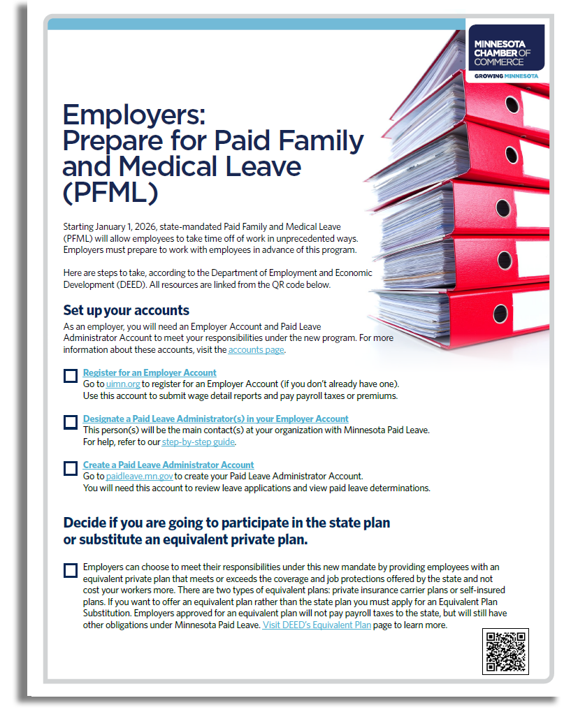 Are you ready for Paid Family and Medical Leave (PFML) in Minnesota? | Minnesota Chamber of Commerce